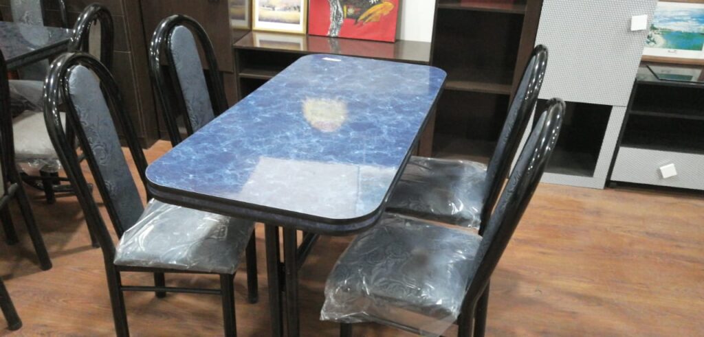 JUEGO DE COMEDOR DE CAÑO: MESA FORMICA 120X60 + 4 SILLAS MODELO PALMETA ...